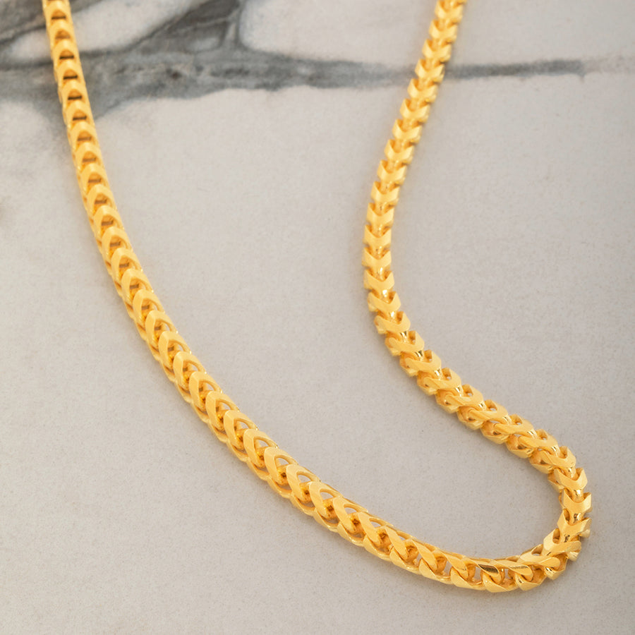 2.5mm Diamond Cut Franco Chain | 22 Karat Gold | Proclamation Jewelry