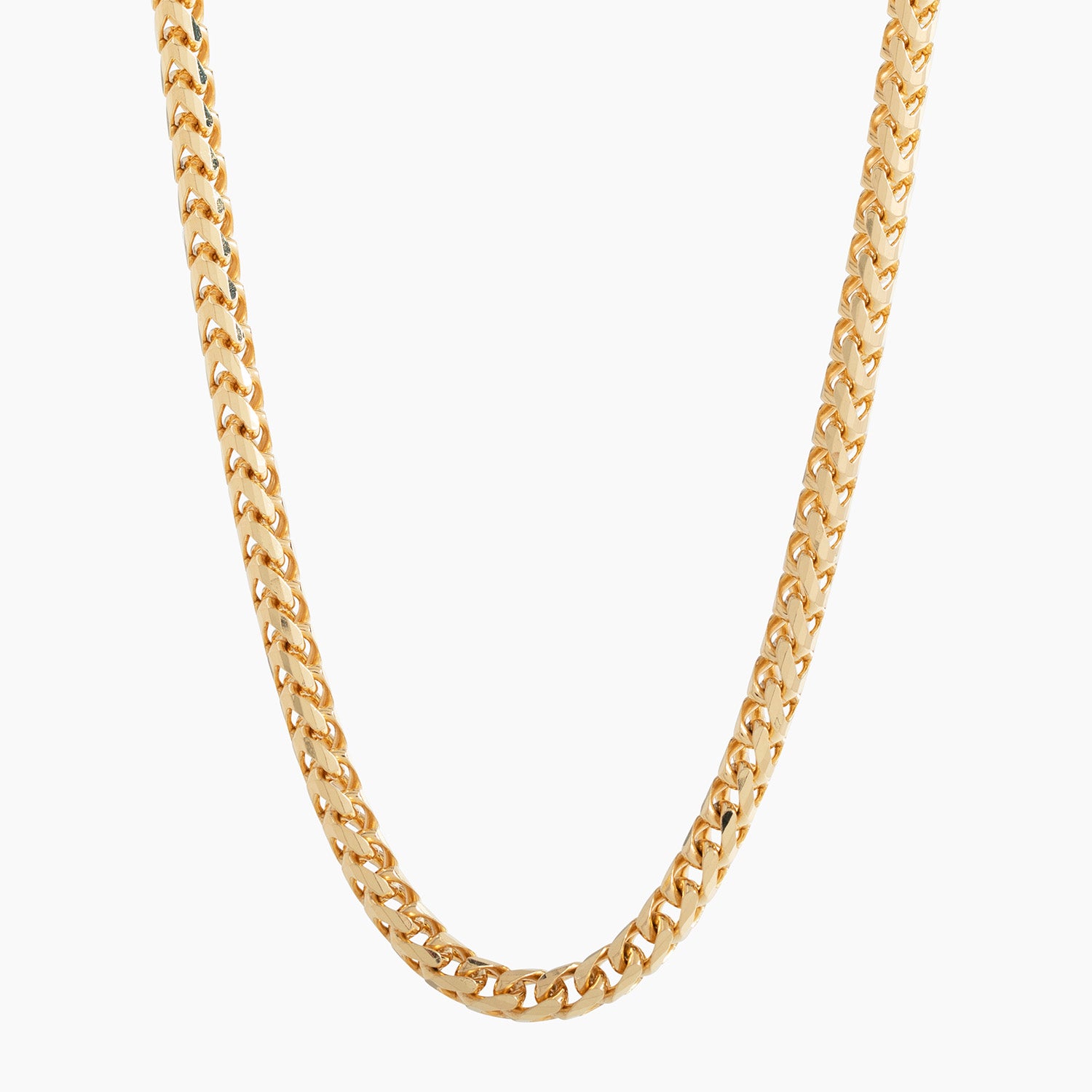3.5mm Diamond Cut Franco Chain 14K Yellow Gold USA — Proclamation