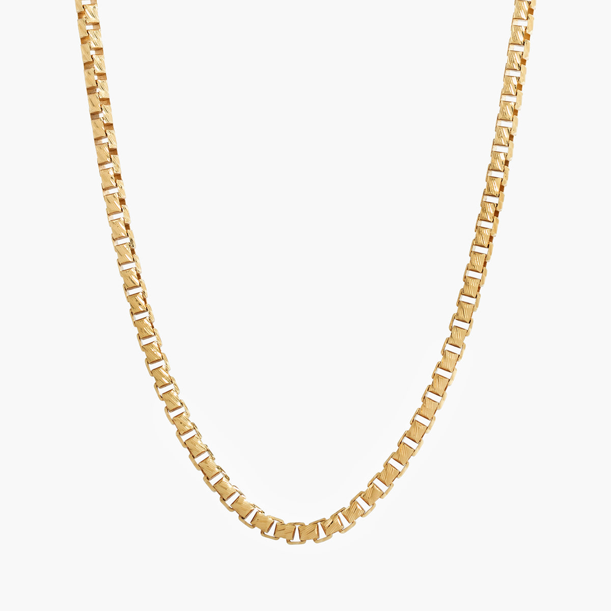 3mm Round Box Chain (Diamond Cut), Solid 14k Yellow Gold