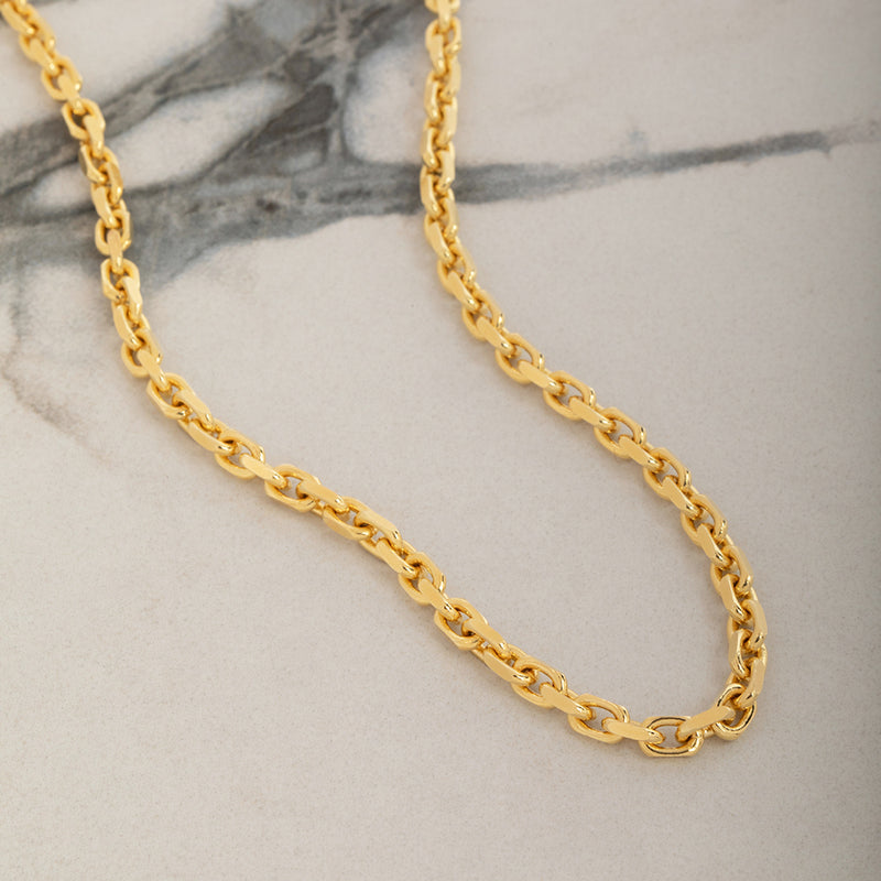 3mm Hermes Heavy Link 18K Gold Chain | Proclamation Jewelry