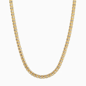 4mm Ice Chain, Solid 14k Gold, Two-Tone Diamond Look — Proclamation