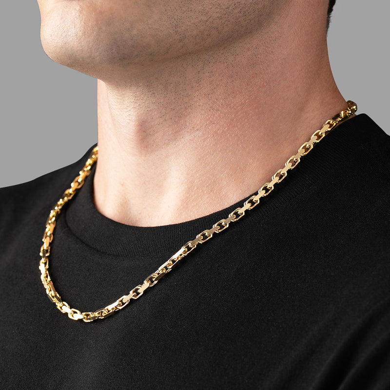 5mm Hermes (Heavy Link) Chain, 14k Yellow Gold by Proclamation
