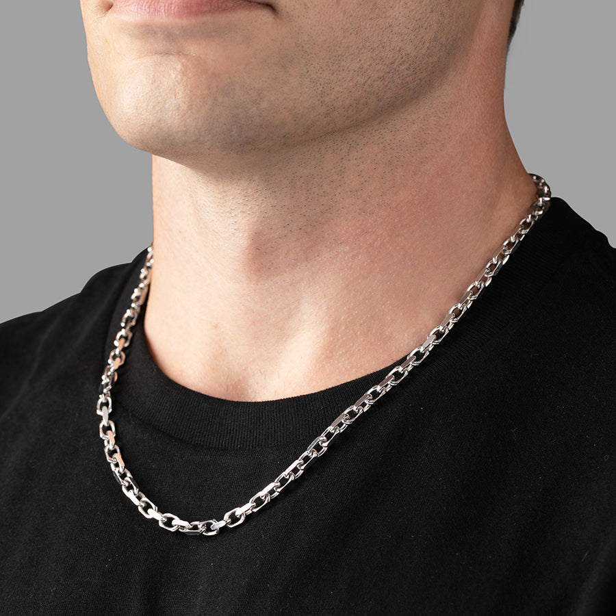 5mm Silver Heavy-Link Chain with Lions | Necklace by Proclamation
