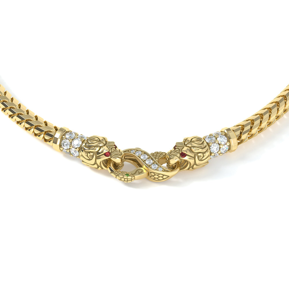 Lion Diamond Clasp for 5mm 10k Gold Chains | Proclamation Jewelry