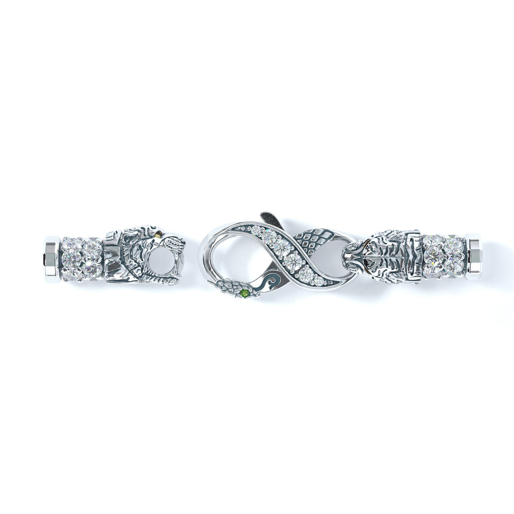 Tiger Diamond Clasp for 4mm Platinum Chains | Proclamation Jewelry