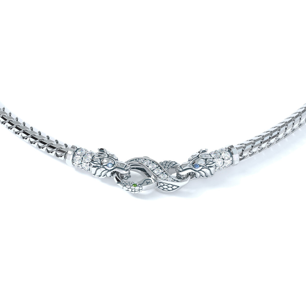 Wolf Diamond Clasp for 4mm Platinum Chains | Proclamation Jewelry