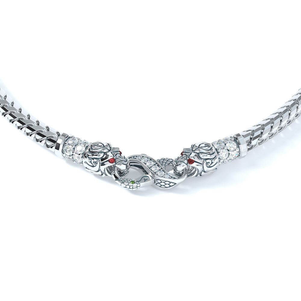 Lion Diamond Clasp for 5mm Platinum Chains | Proclamation Jewelry