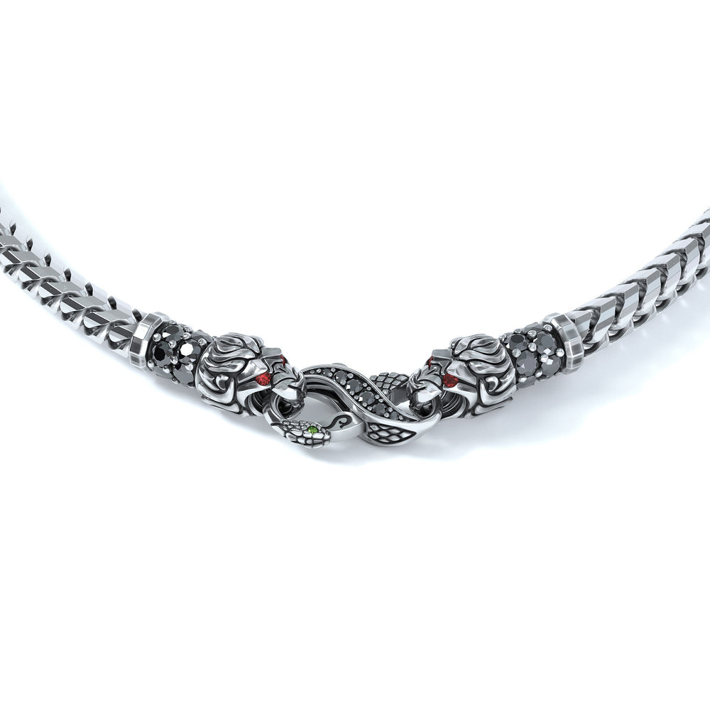 Lion Diamond Clasp for 5mm Silver Chains | Proclamation Jewelry