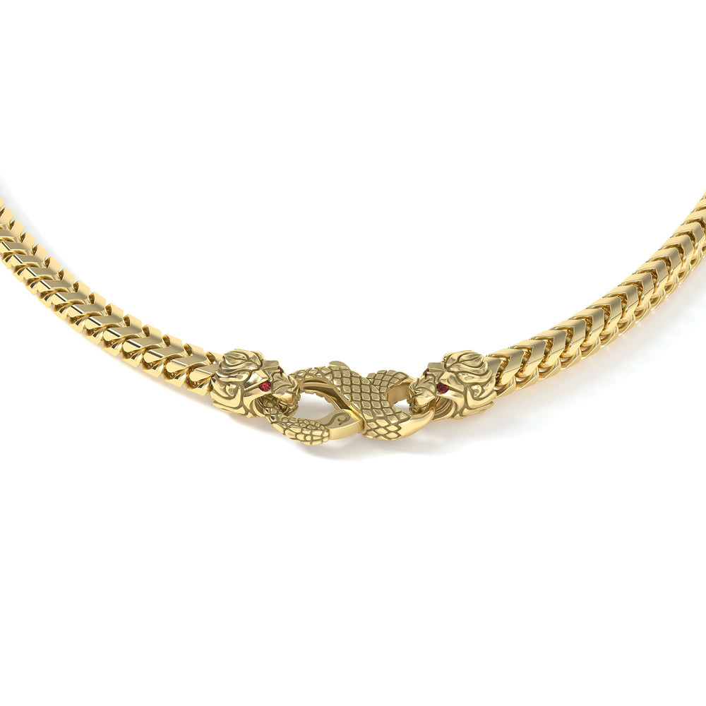 Lion Signature Clasp for 4mm 14k Gold Chains | Proclamation Jewelry