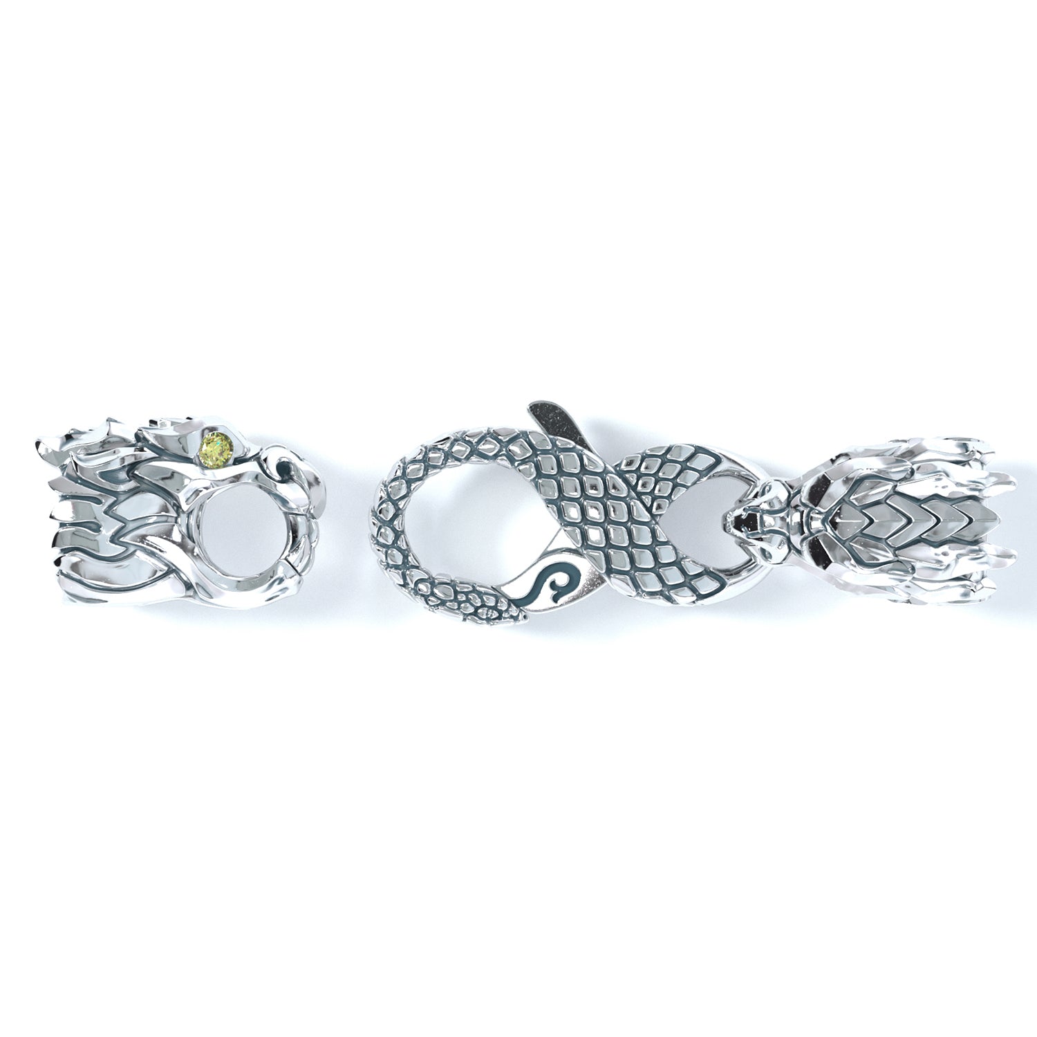 Dragon Signature Clasp for 5mm Platinum Chains | Proclamation Jewelry