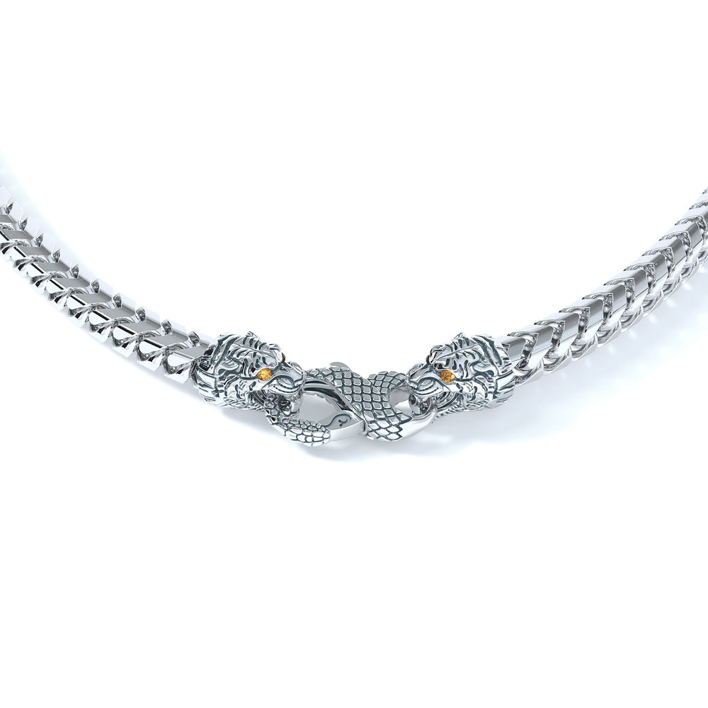 Tiger Signature Clasp for 5mm Platinum Chains | Proclamation Jewelry