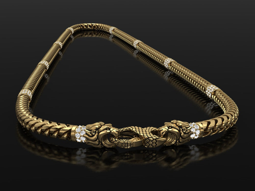 6mm, 10 carat Diamond-Paved, Diamond-Cut Franco Chain — Proclamation