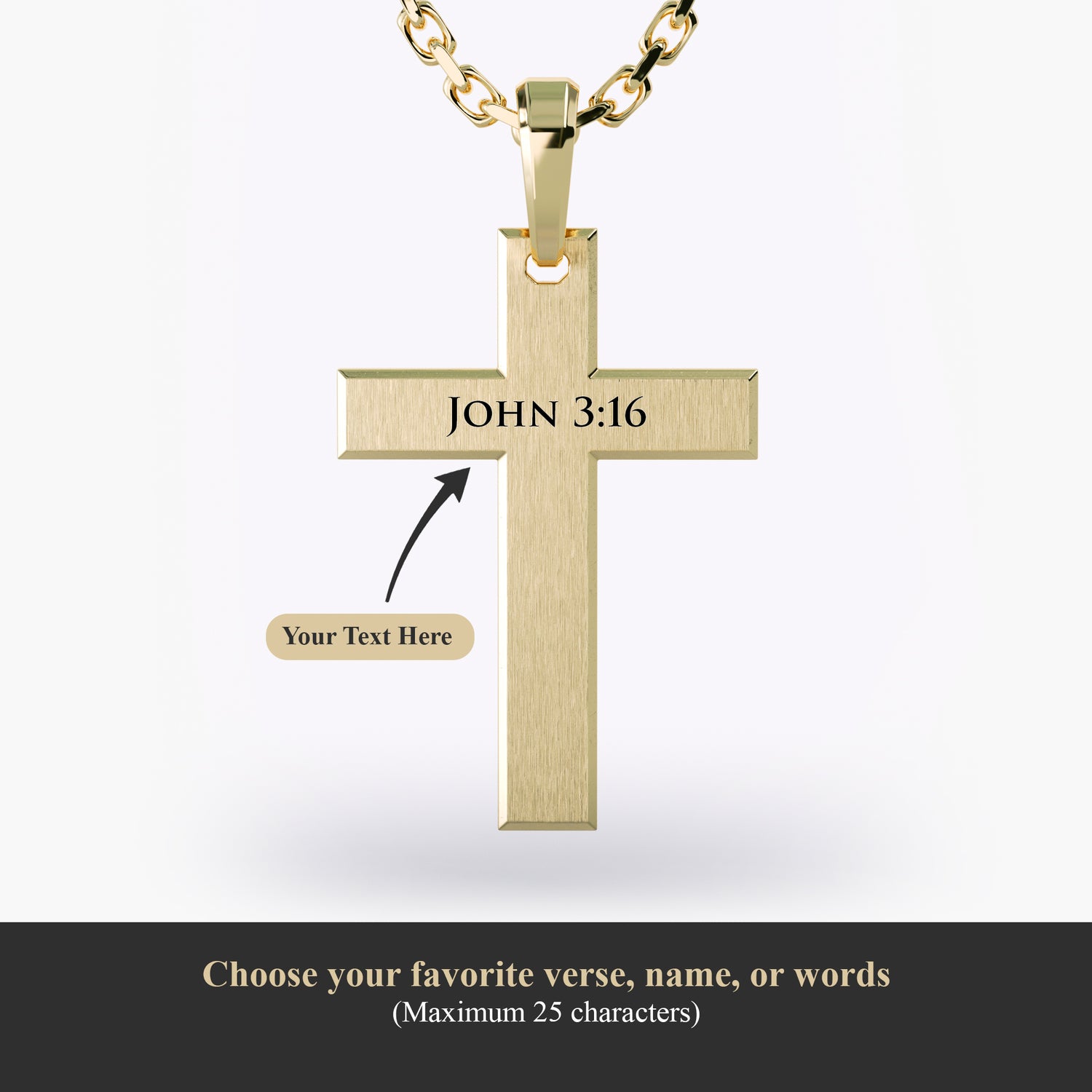 Gold Crucifix Pendant Necklace "REDEMPTION" by Proclamation Jewelry