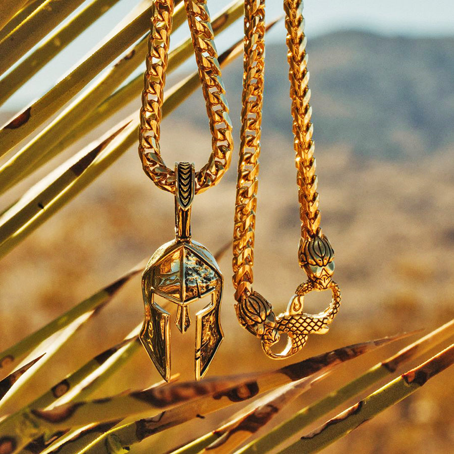 Spartan Pendant by Proclamation Jewelry, Gold Mens Spartan Necklace