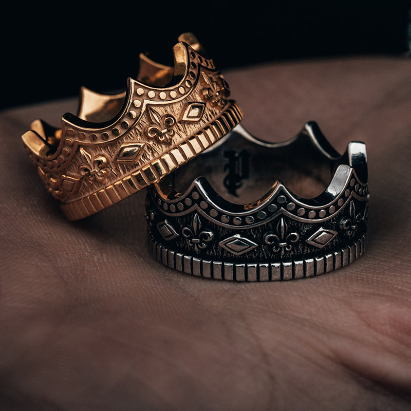 Gold Crown Ring, Mens Solid Gold Ring by Proclamation Jewelry