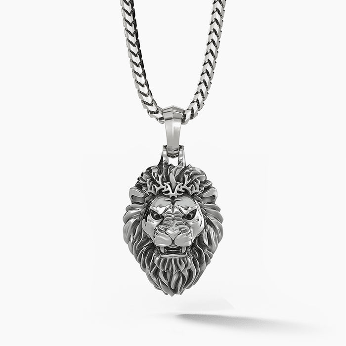 Silver Lion Head Pendant, Sterling Silver Lion by Proclamation Jewelry