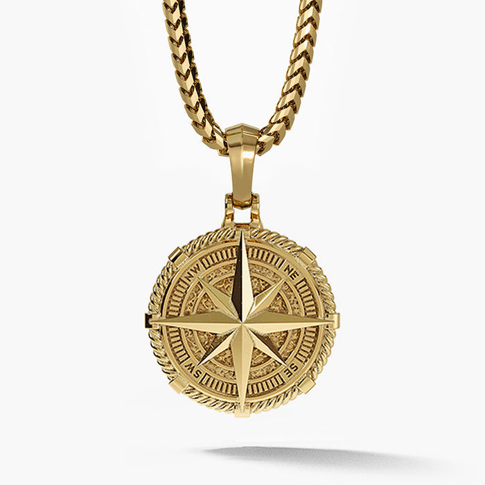 Men’s Gold Compass Pendant Statement | Proclamation Jewelry