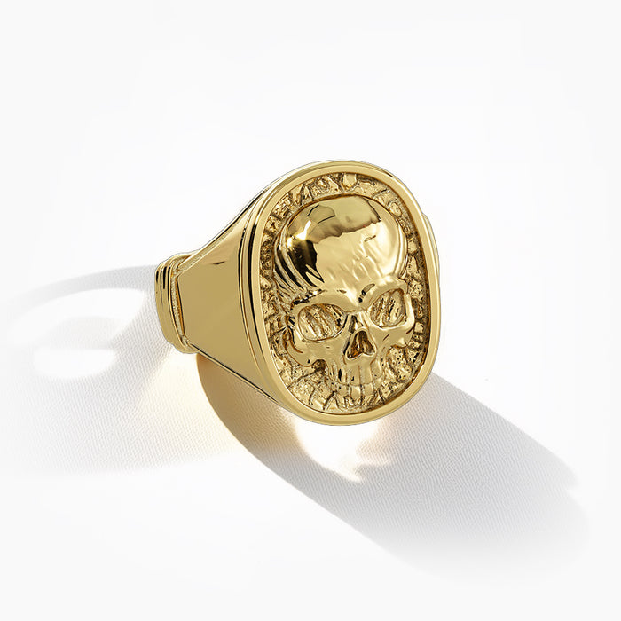 Skull, Gold Signet Ring, Handcrafted by Proclamation Jewelry