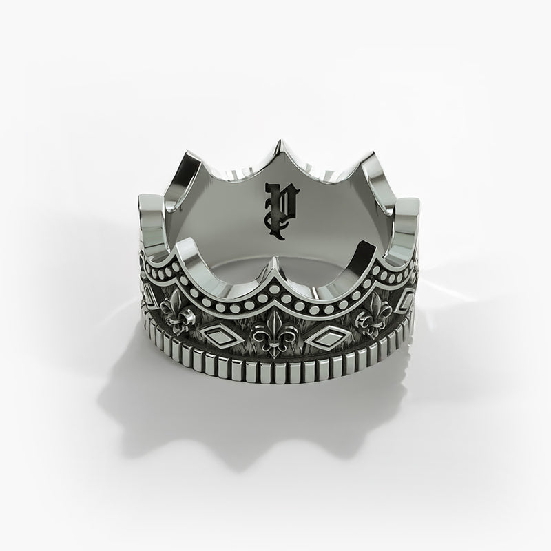 Men’s Silver Crown Ring - Regal Statement Jewelry — Proclamation