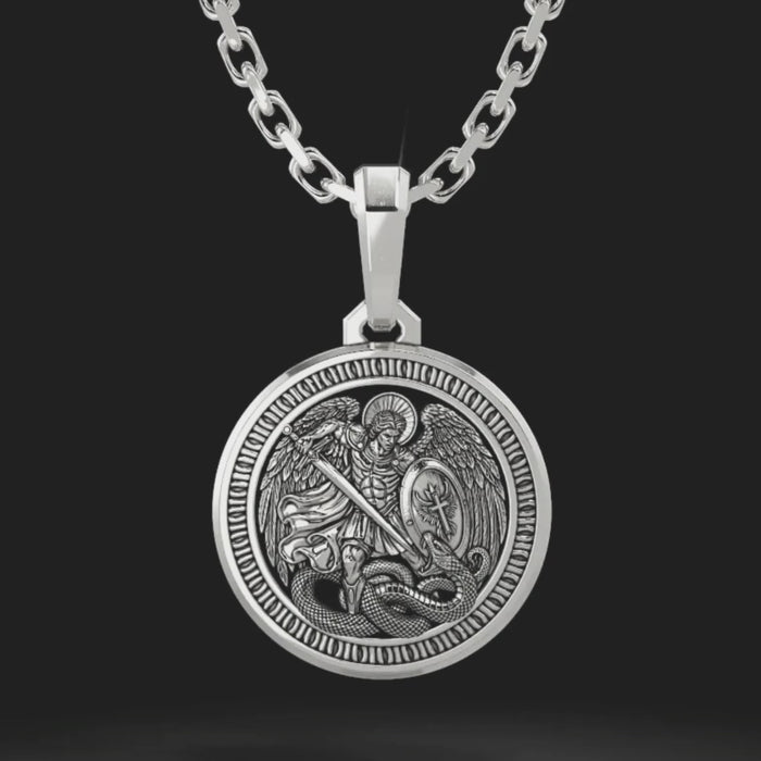 Saint Michael Silver Pendant Necklace | Proclamation Jewelry
