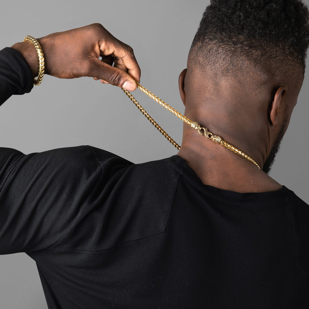 5mm Diamond Cut Franco Chain 18K Yellow Gold — Proclamation