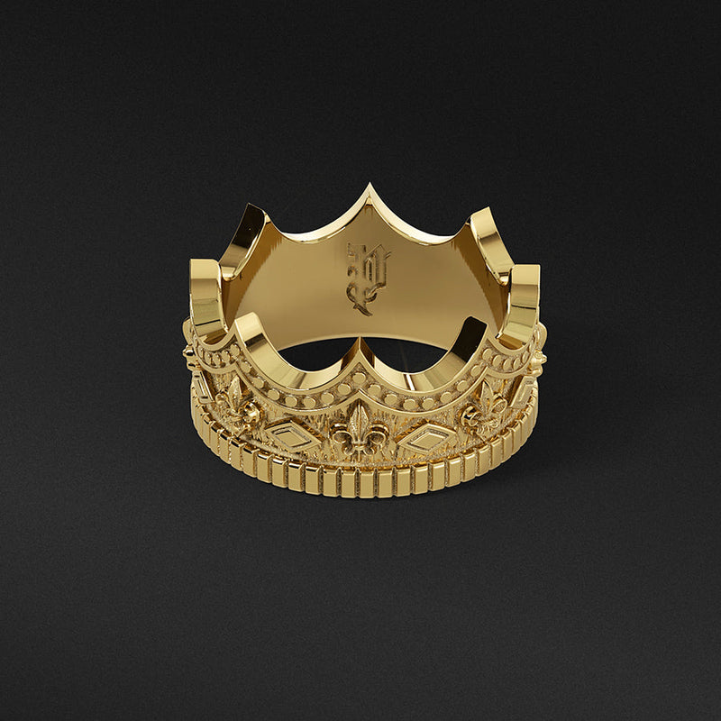 Gold Crown Ring, Mens Solid Gold Ring by Proclamation Jewelry