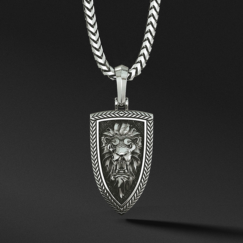 Silver Lion Pendant, Sterling Silver Lion by Proclamation Jewelry