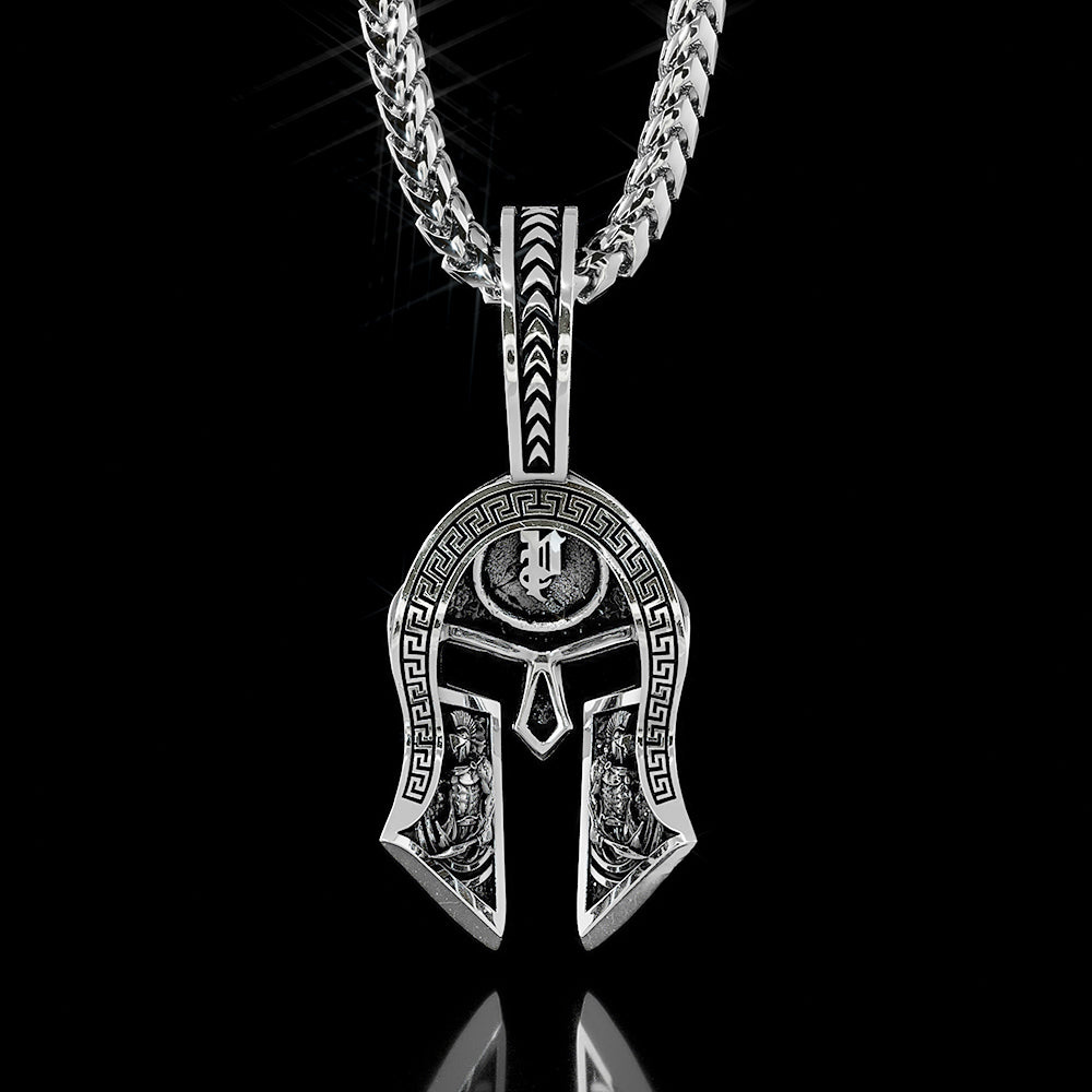 Spartan Pendant by Proclamation Jewelry, Silver Mens Spartan Necklace