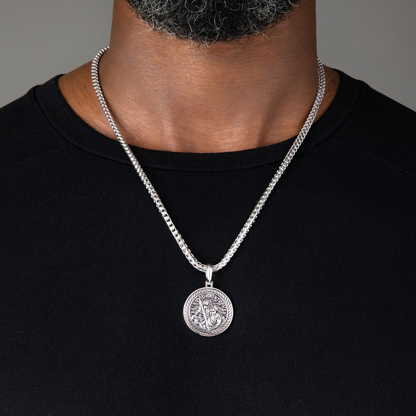 St Christopher Pendants, Best Mens Silver Saint Christopher Necklace ...