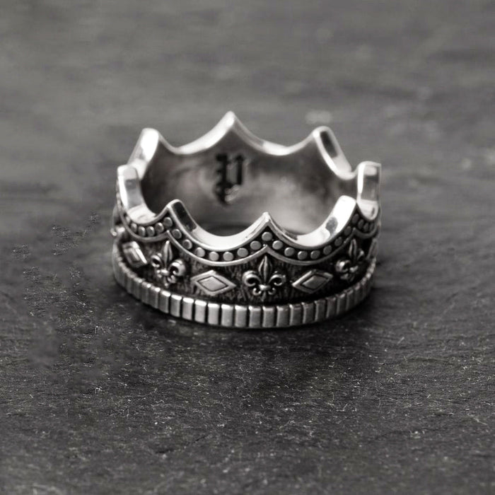 Men’s Silver Crown Ring - Regal Statement Jewelry — Proclamation