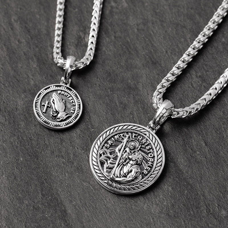 St Christopher Pendants, Best Mens Silver Saint Christopher Necklace ...
